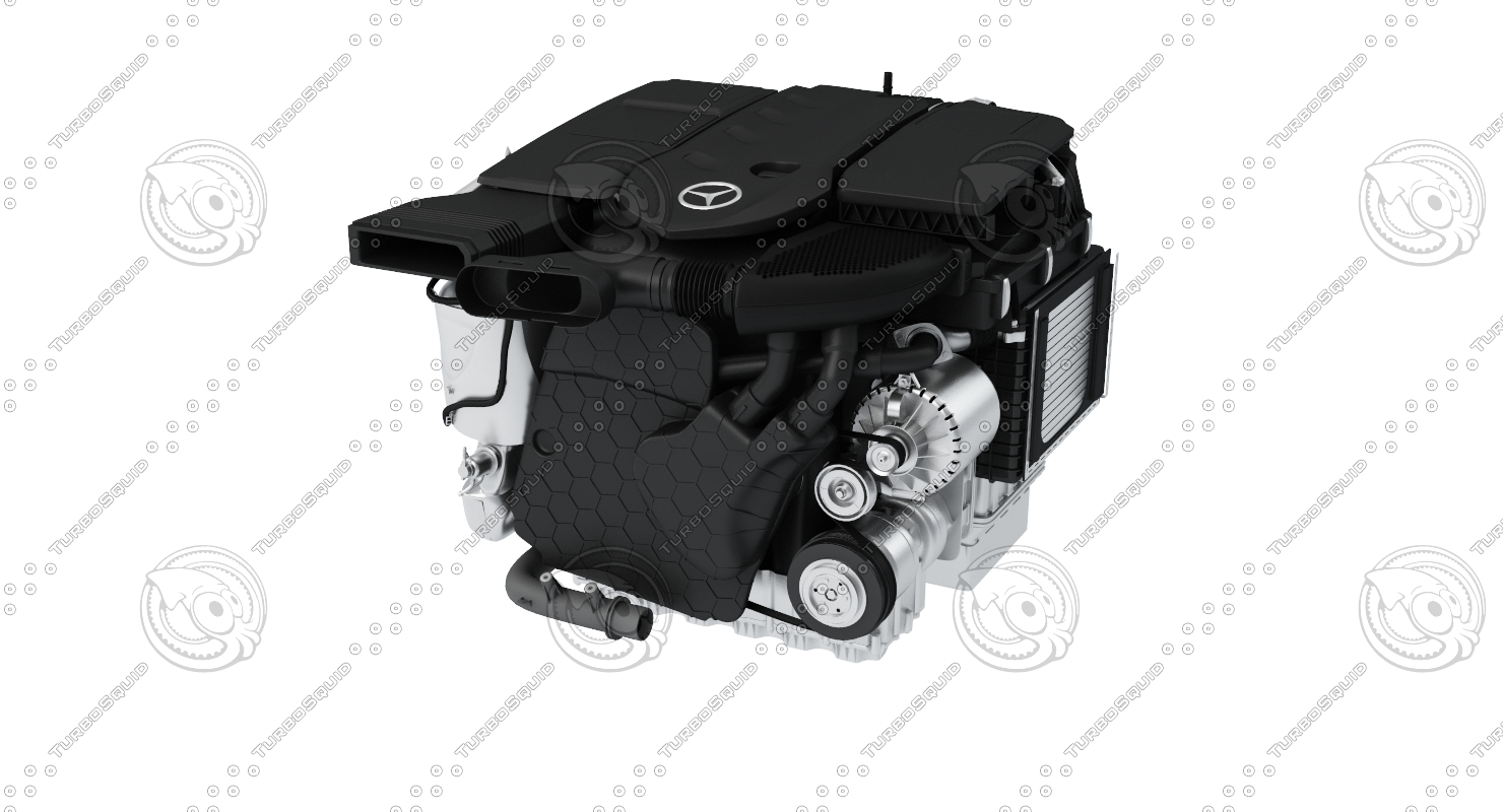 3D mercedes diesel engine om654 model - TurboSquid 1204408