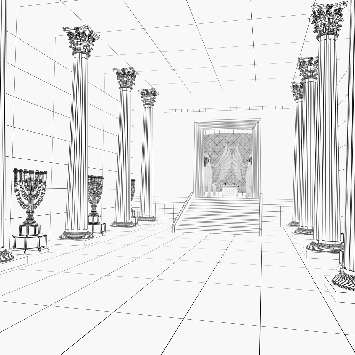 3D solomon temple interior herod model - TurboSquid 1204470