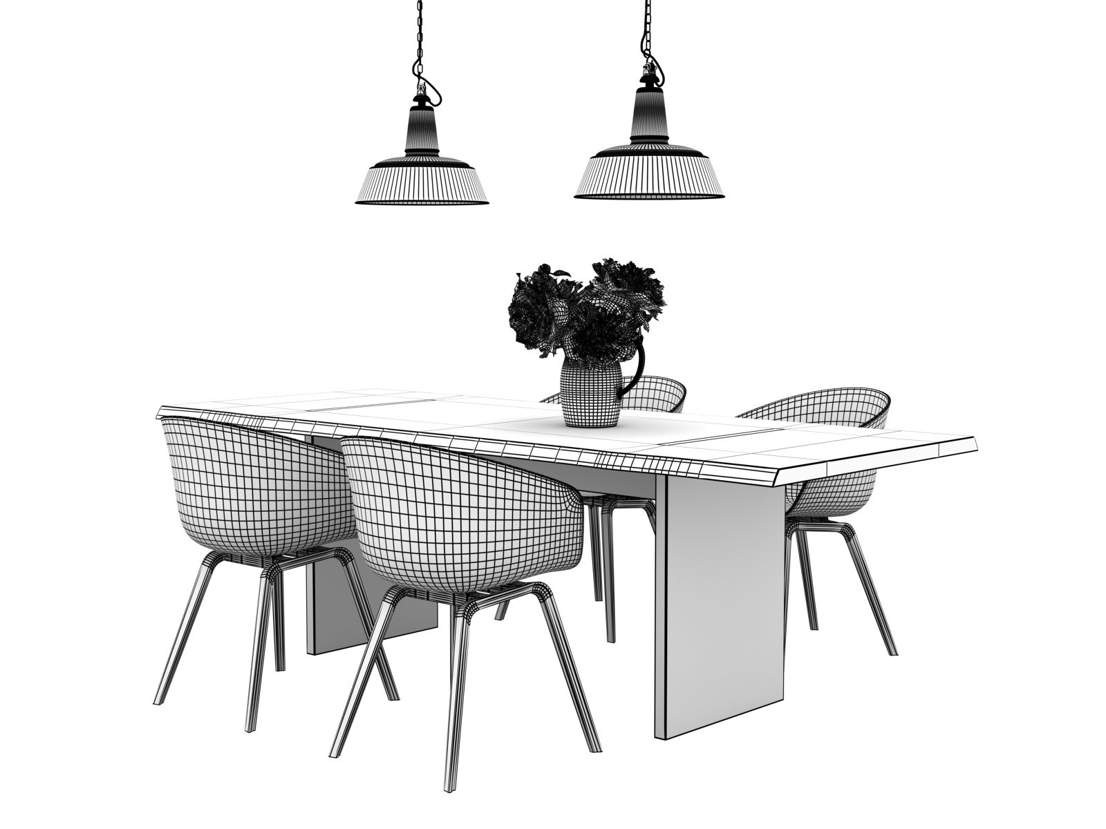 Dining Set 34 3d Model Turbosquid 1204652