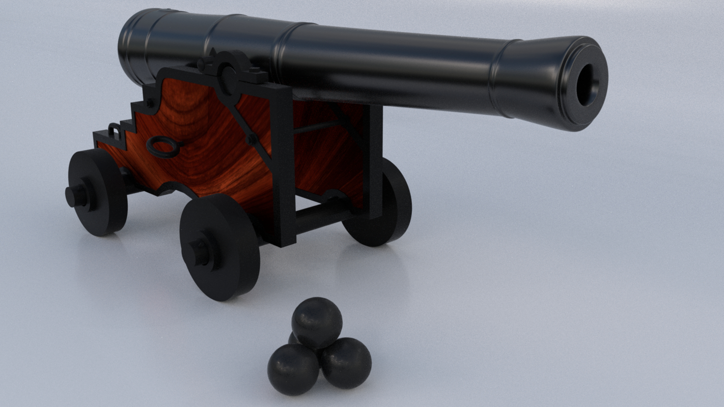 3D simple pirate cannon - TurboSquid 1204816