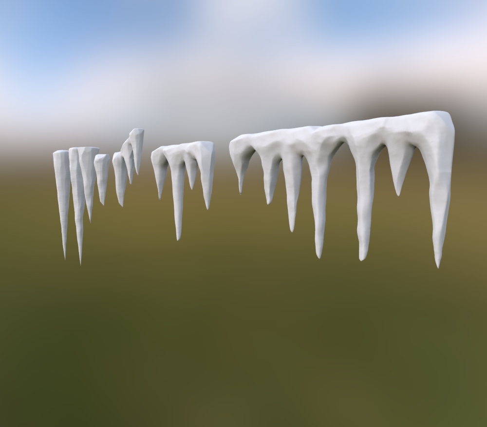 Water spike ice model - TurboSquid 1204950