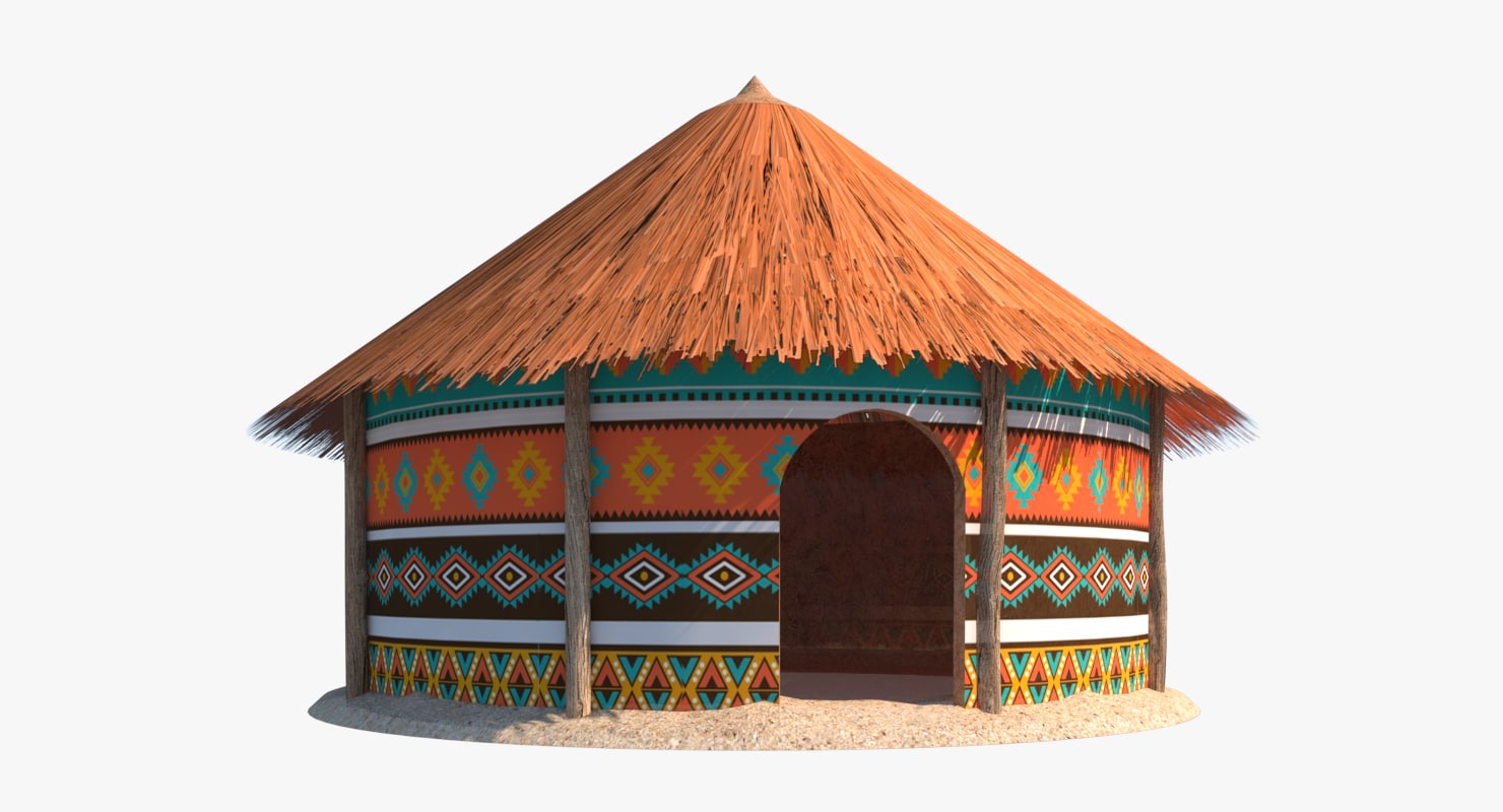 African hut 3D model - TurboSquid 1204977