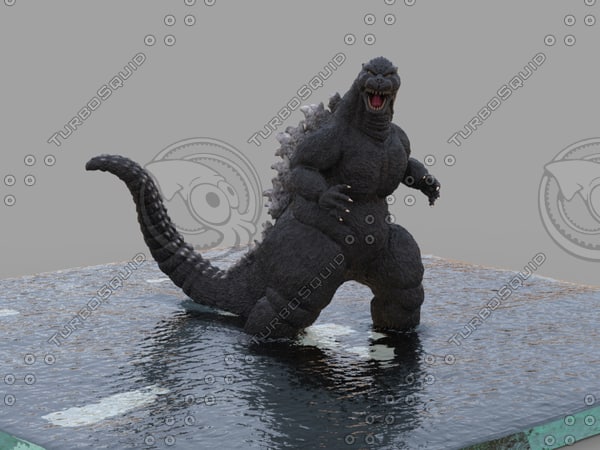 classic godzilla 3d model
