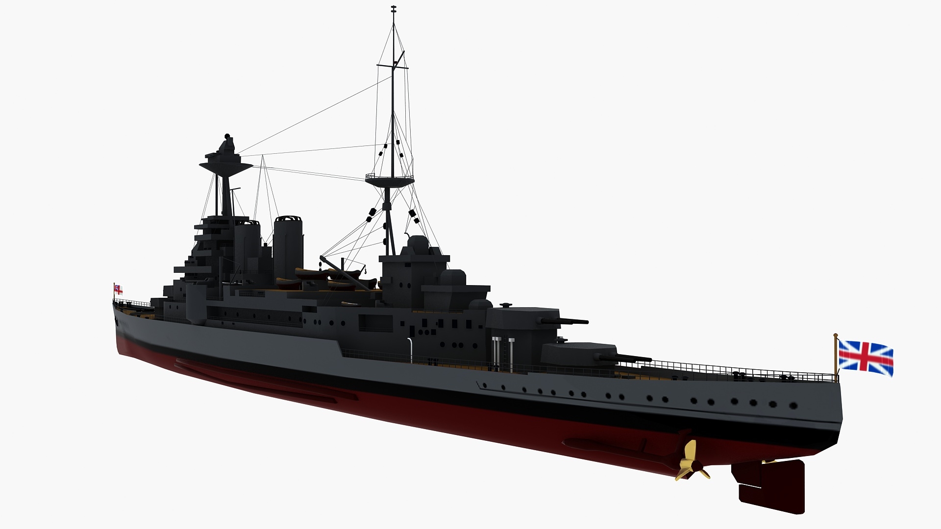 Sailing hms hood 3D - TurboSquid 1205038