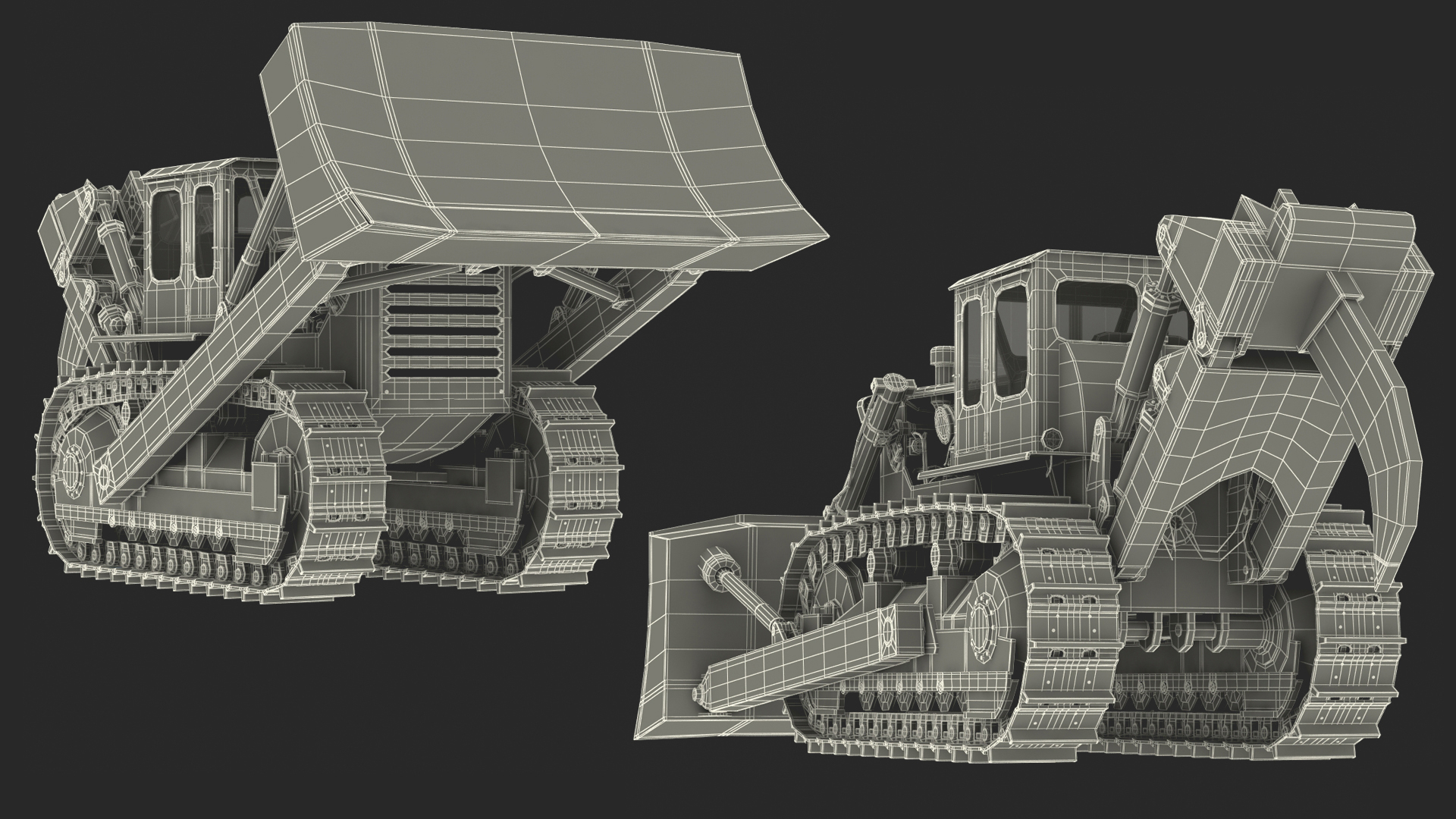 3D bulldozer tracks - TurboSquid 1205067