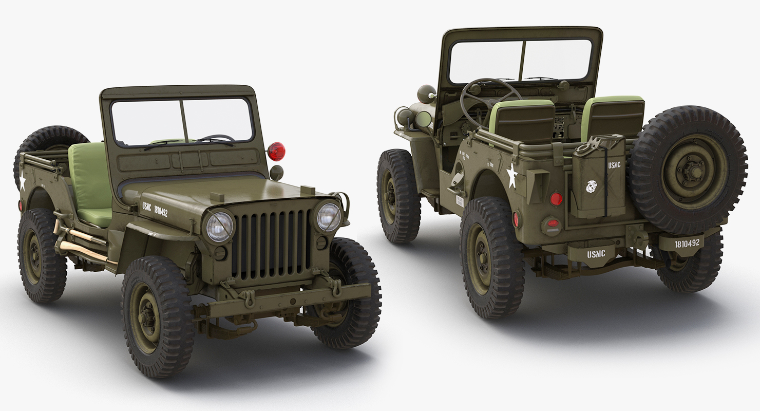 Willys jeeps model - TurboSquid 1205368