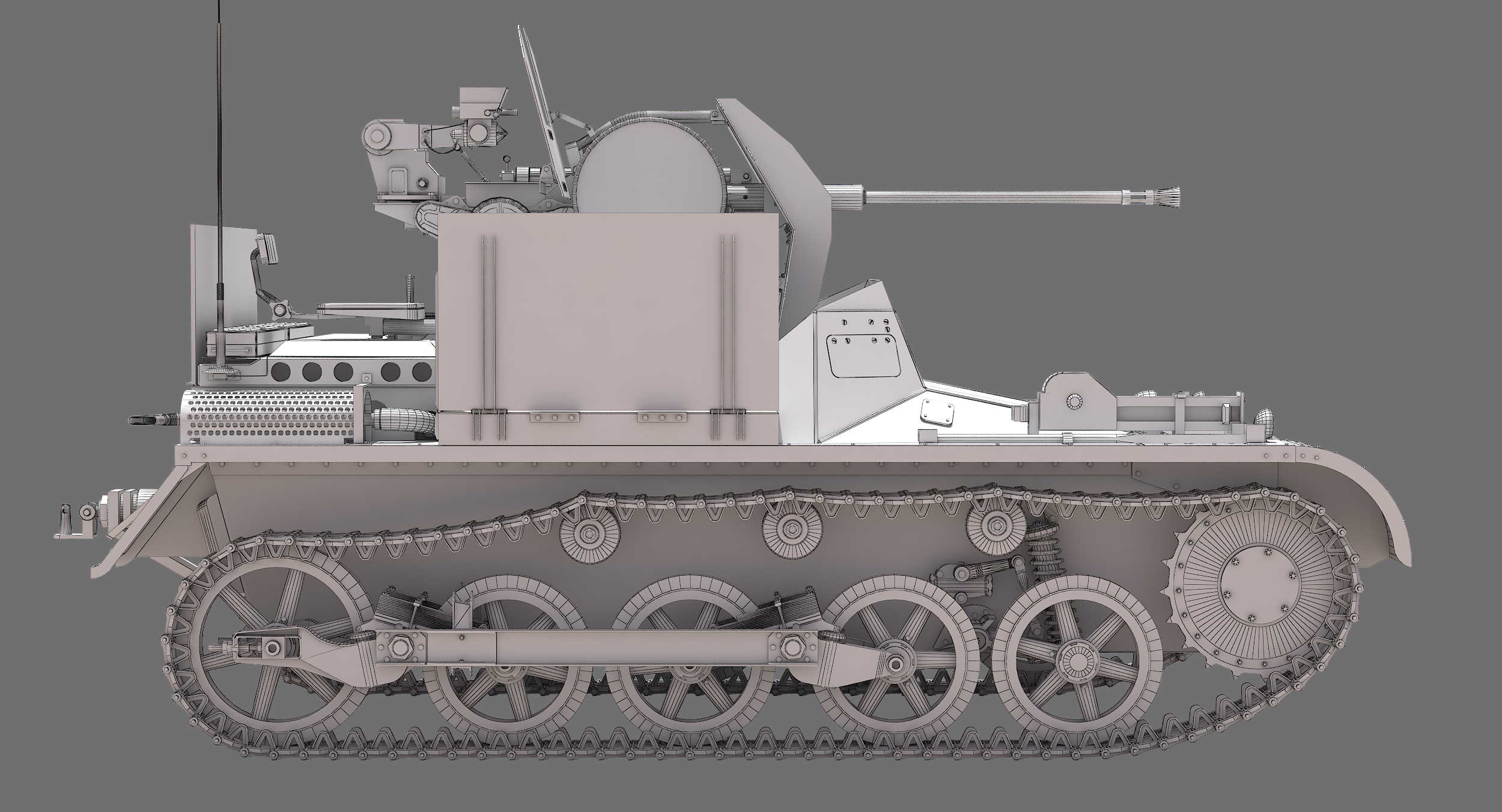 3D 2 cm flak 38 model - TurboSquid 1205378