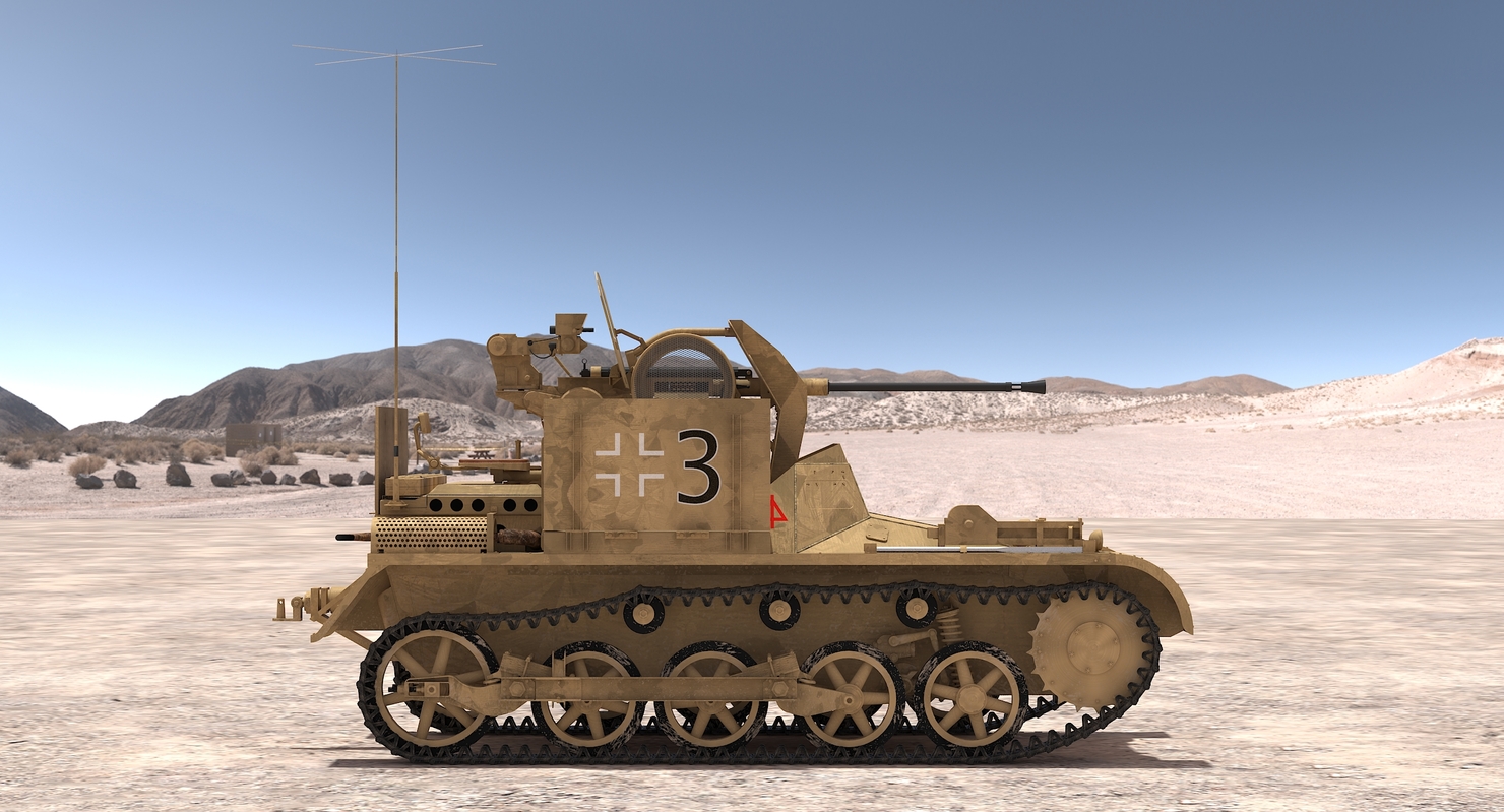 3D 2 cm flak 38 model - TurboSquid 1205378