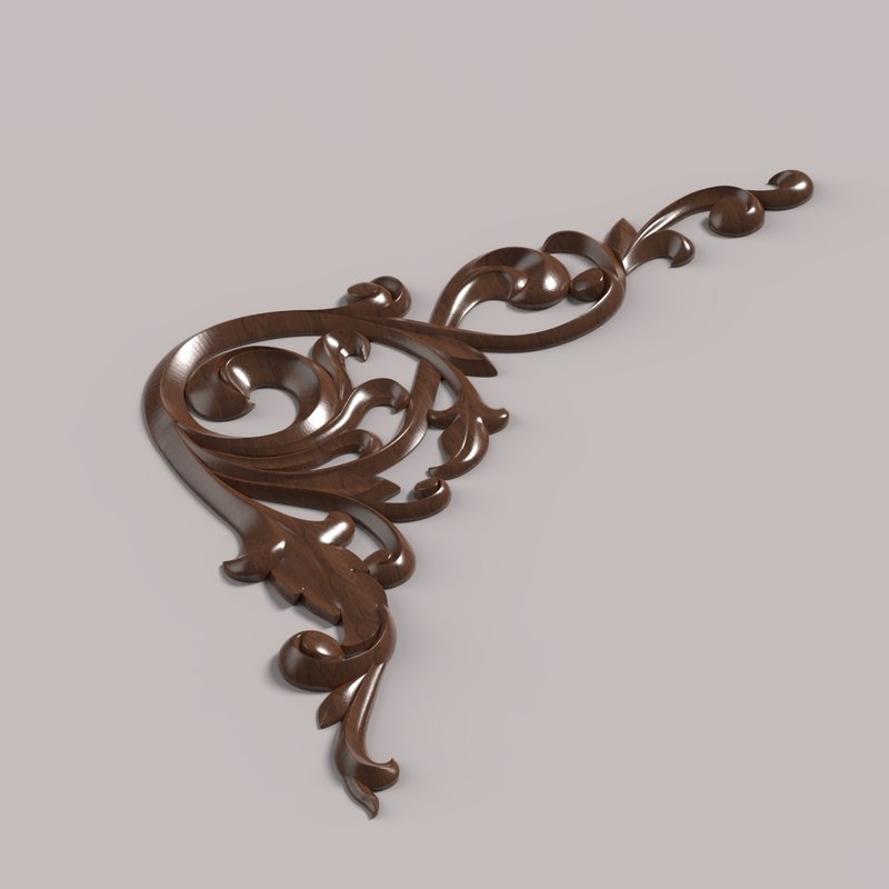 3D corner decor carving model - TurboSquid 1205489