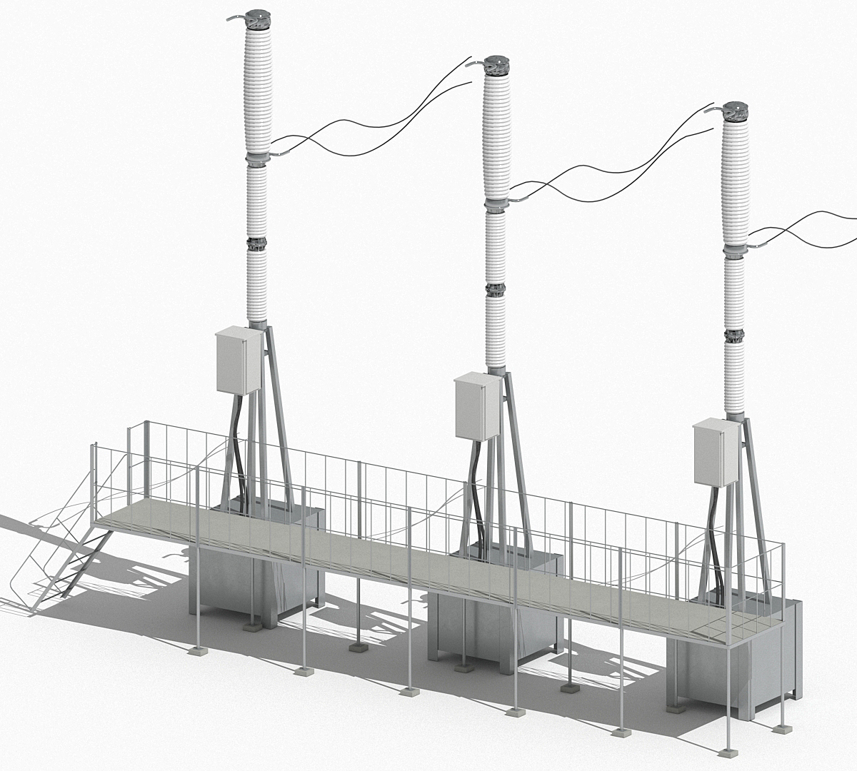 Electrical substation sub 3D - TurboSquid 1205614