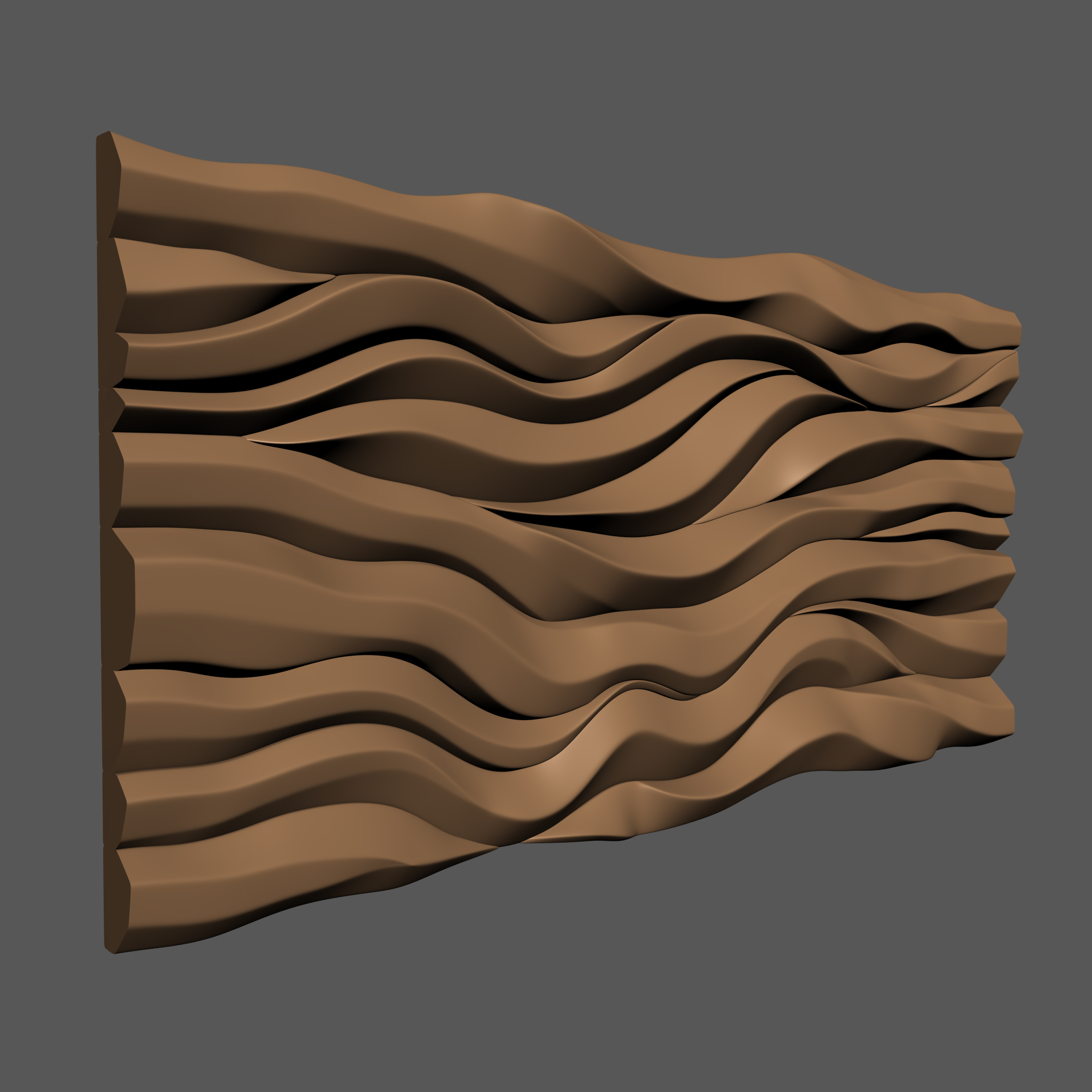 Panel wave model - TurboSquid 1205617