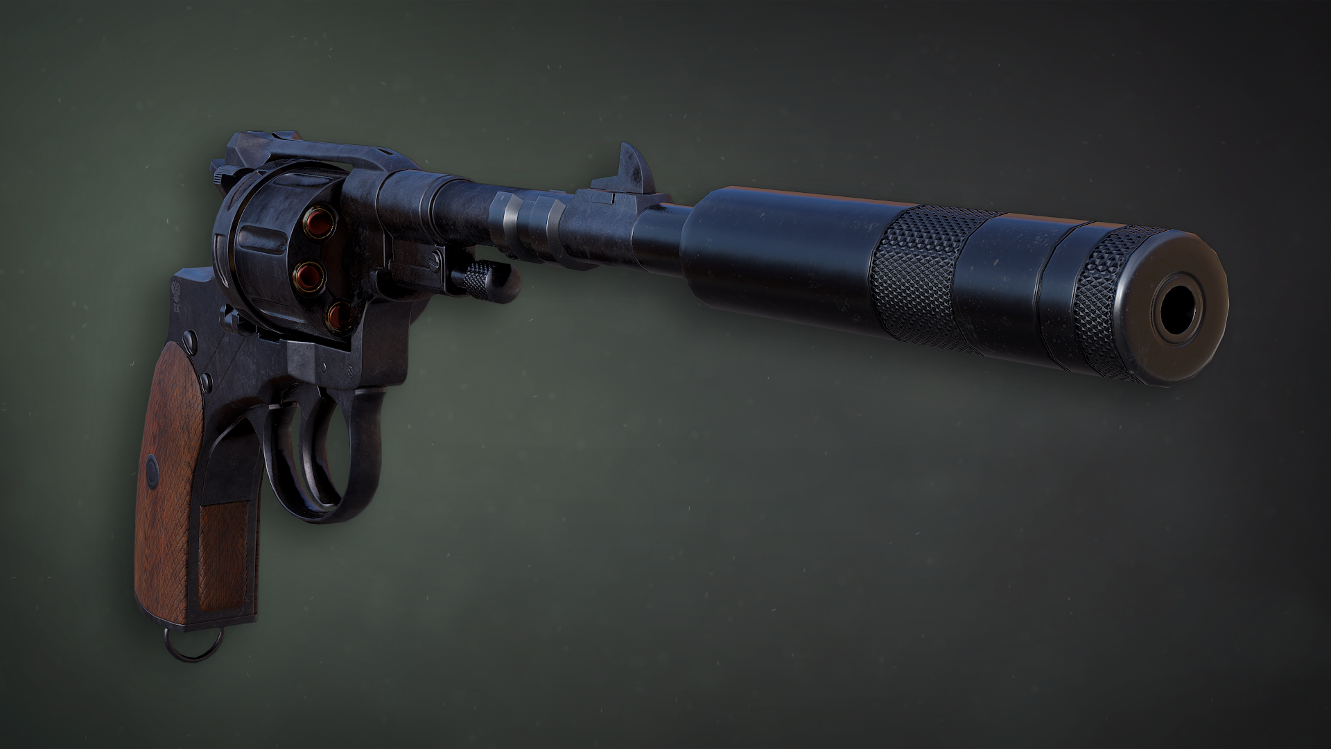 3D pbr nagant revolver silencer - TurboSquid 1205727