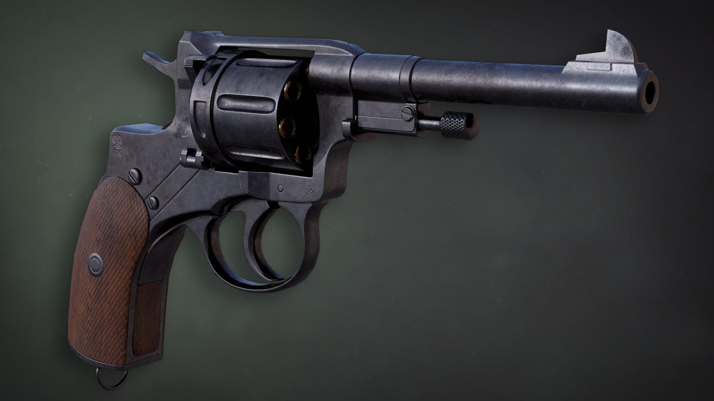 3D pbr nagant revolver silencer - TurboSquid 1205727