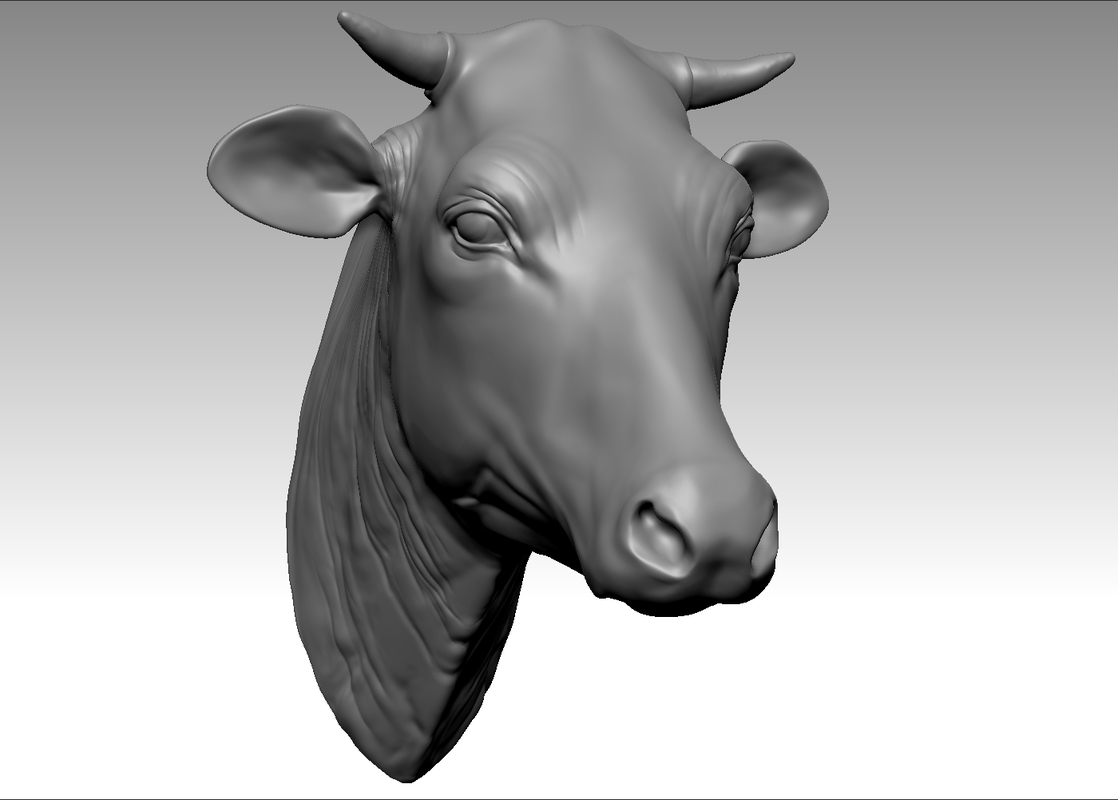 Cow head 3D model - TurboSquid 1205790