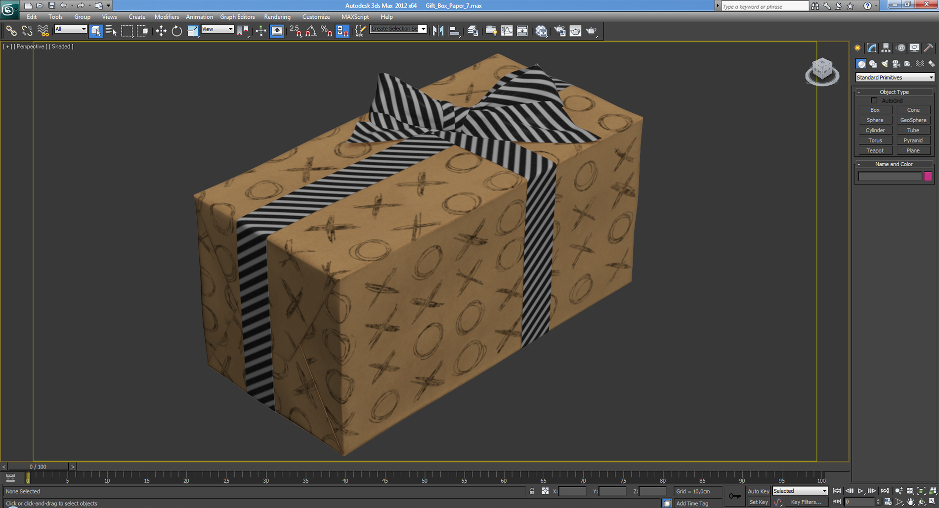 3D gift box paper 7 - TurboSquid 1205875