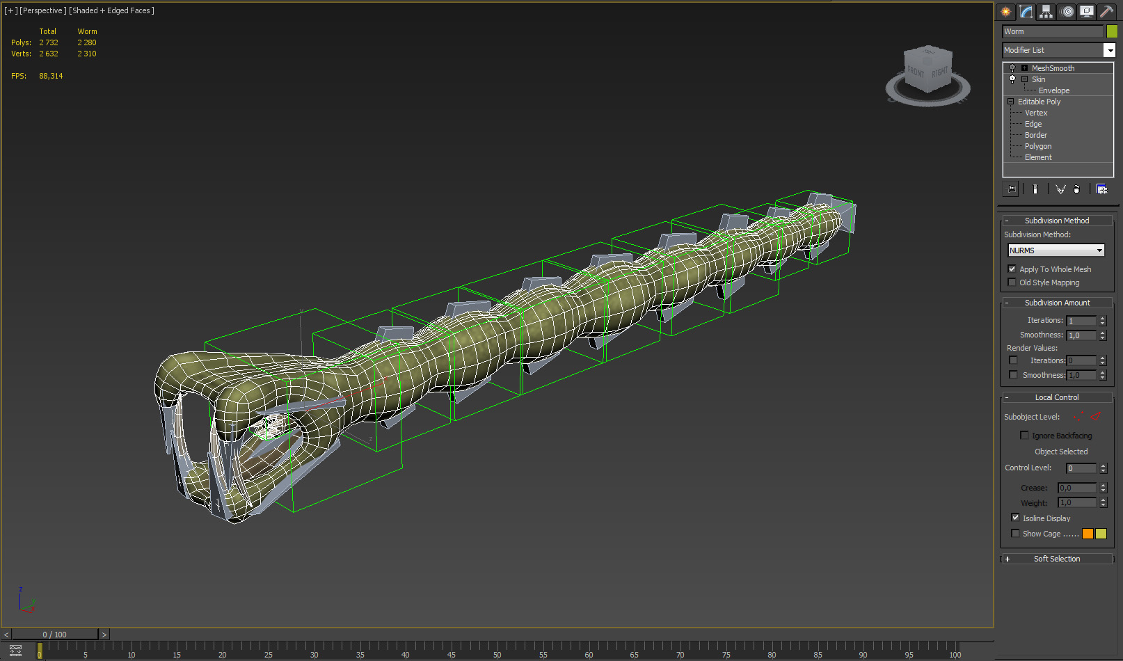 Rigged worm 3D model - TurboSquid 1205900