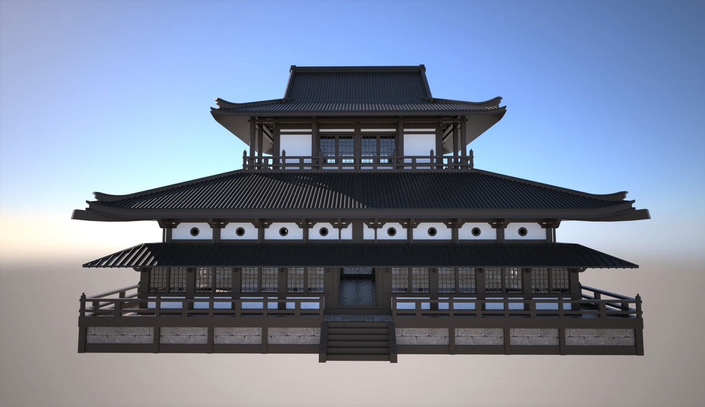 Traditional japanese temple 3D model - TurboSquid 1206031