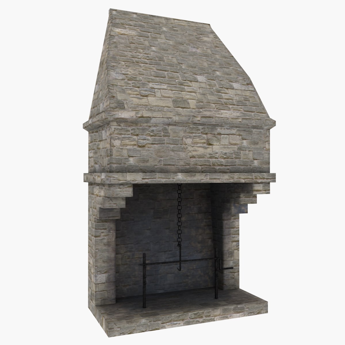 3D medieval castle fireplace - TurboSquid 1206032