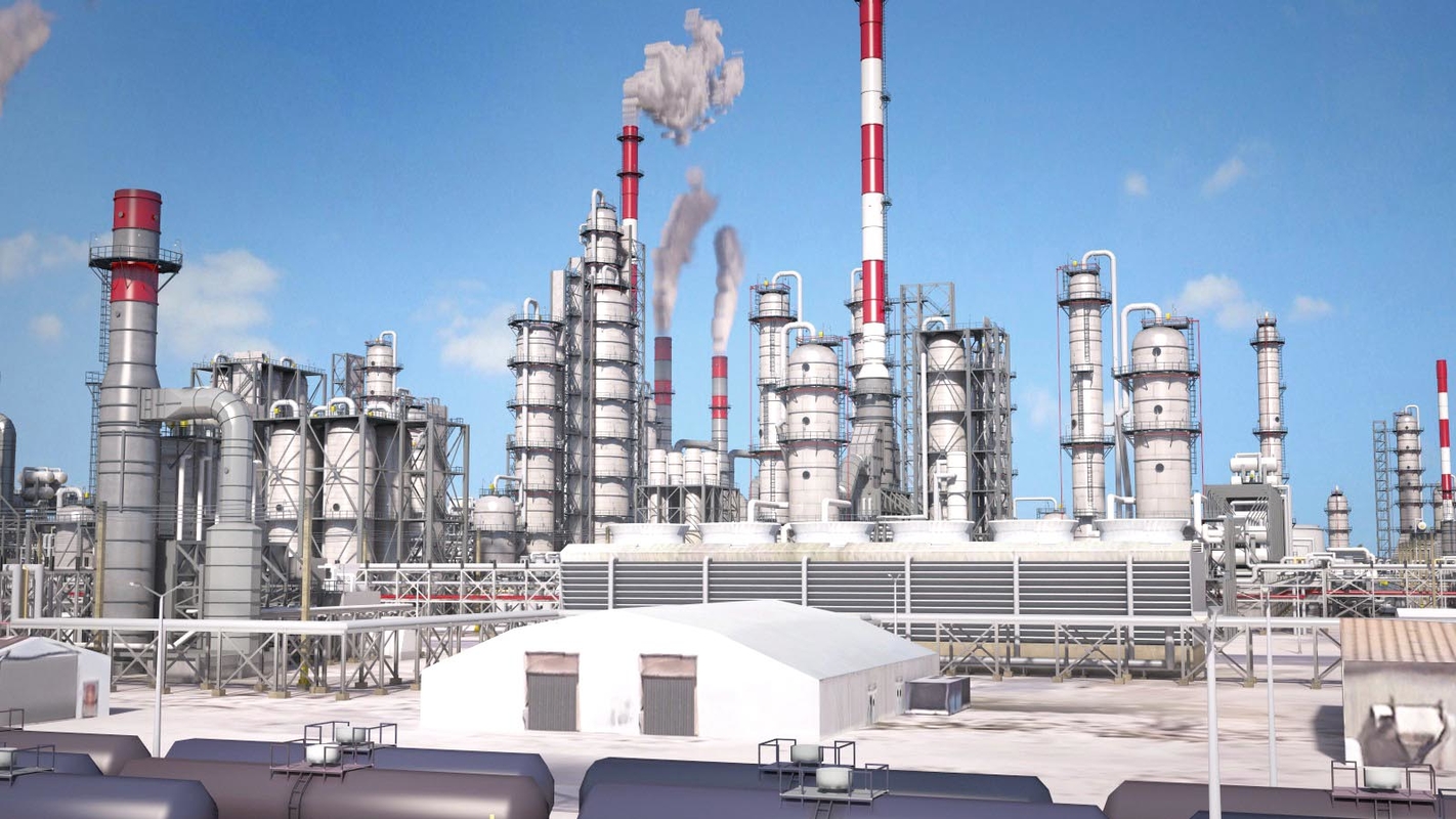 3D generic refinery day night model - TurboSquid 1206033
