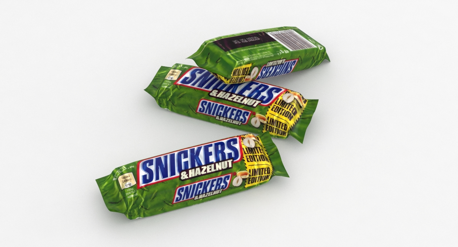 Snickers hazelnut bar 3D model - TurboSquid 1206295