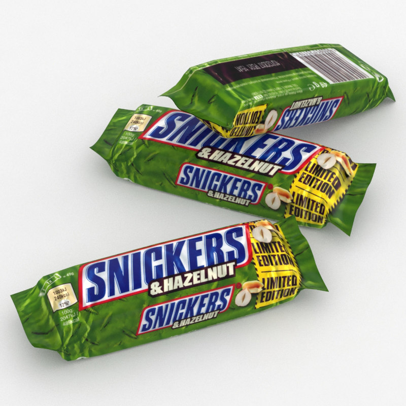 Snickers hazelnut bar 3D model - TurboSquid 1206295