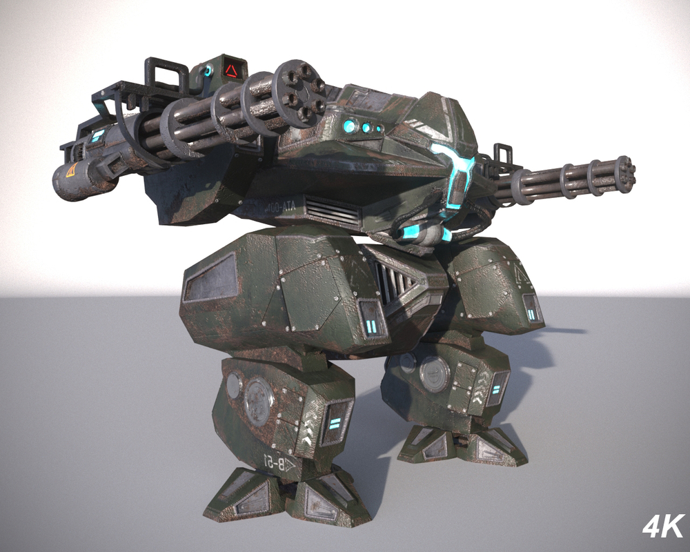 Combat mech model - TurboSquid 1206338