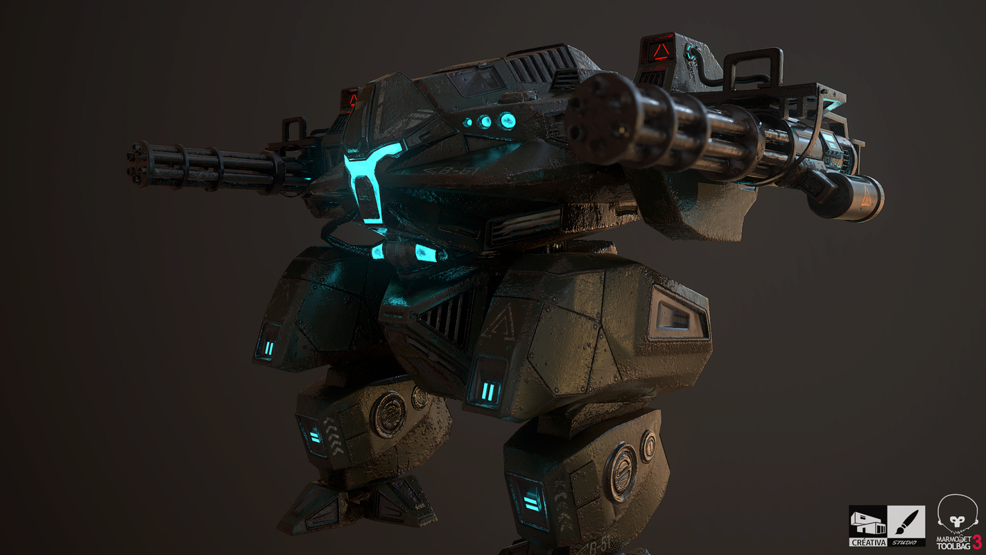 Combat mech model - TurboSquid 1206338