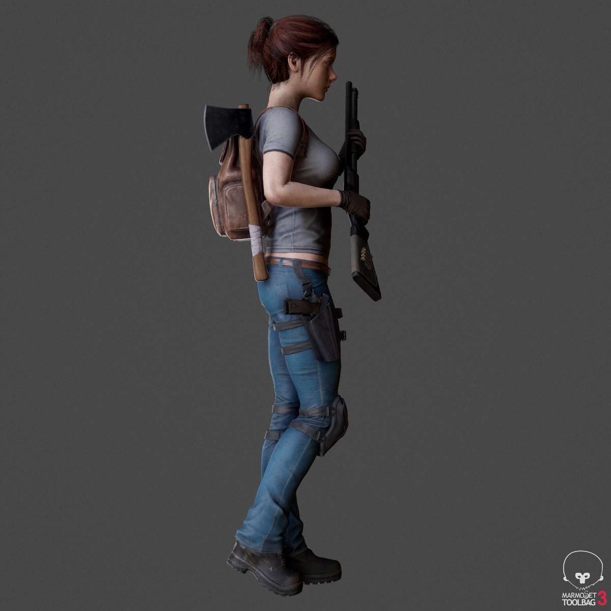 Hero survivor rigged female 3D model - TurboSquid 1206443