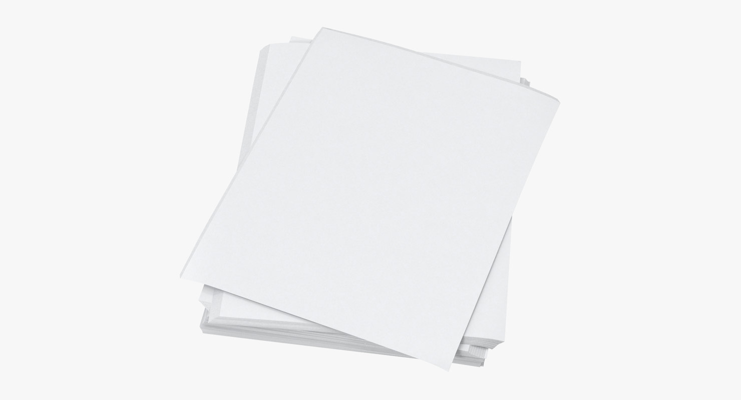 Small stack paper sheets 3D model - TurboSquid 1206500