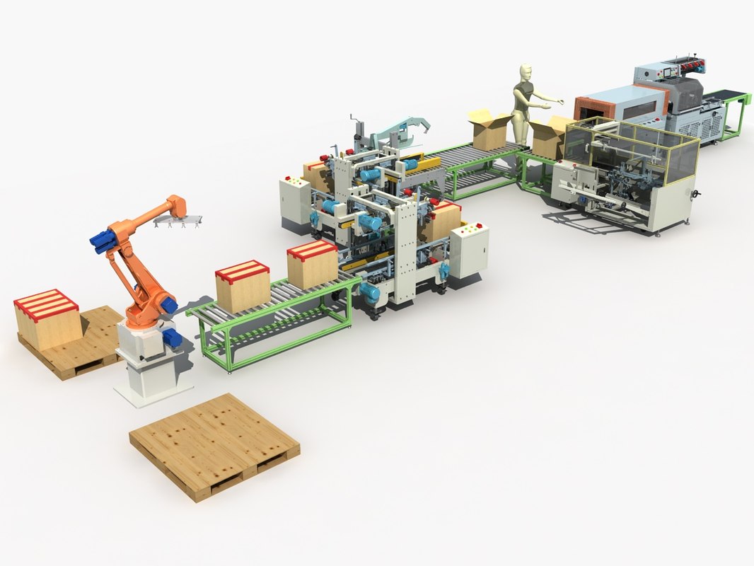 Automatic sealing packing line 3D - TurboSquid 1206730