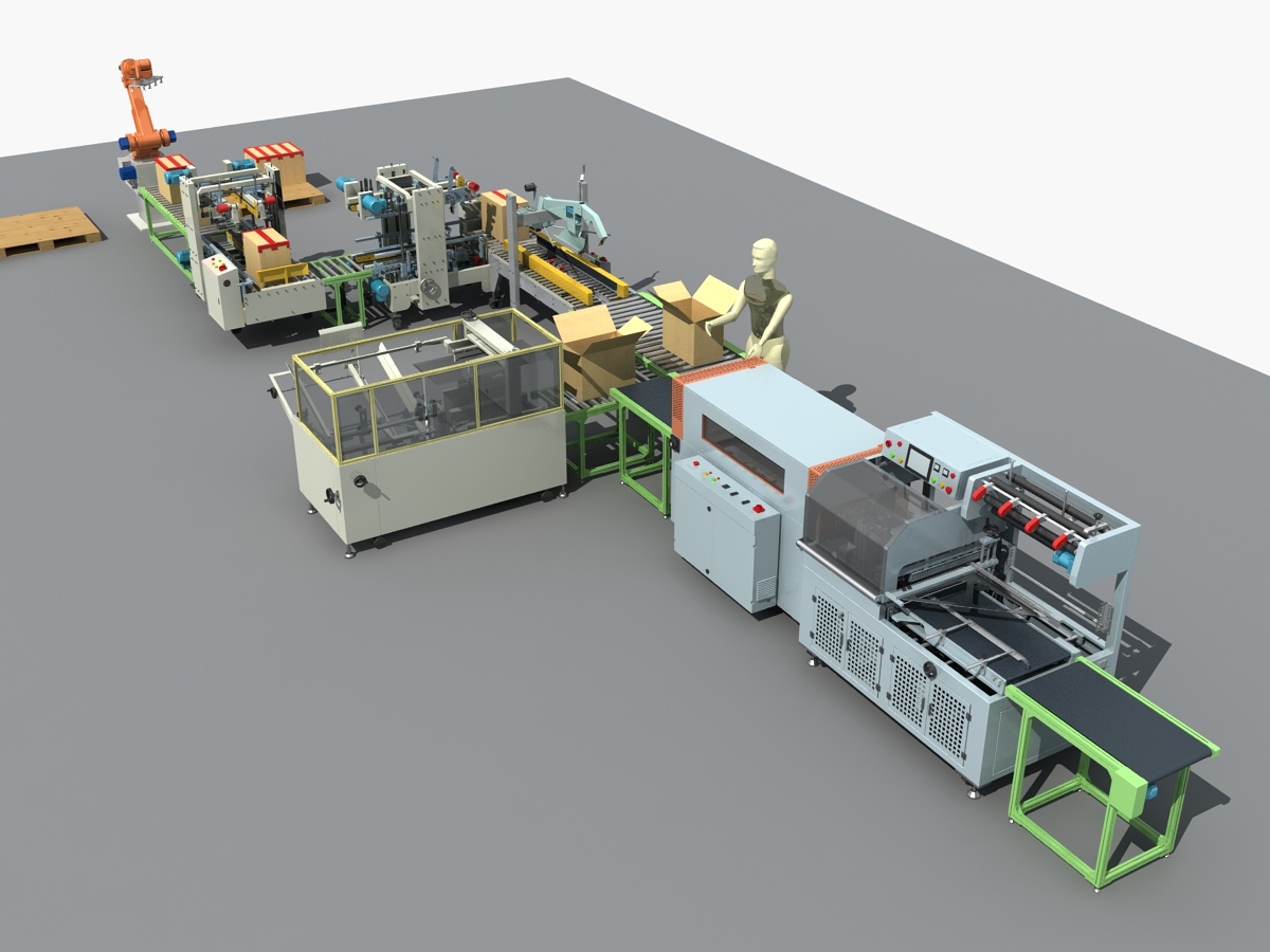 Automatic sealing packing line 3D - TurboSquid 1206730