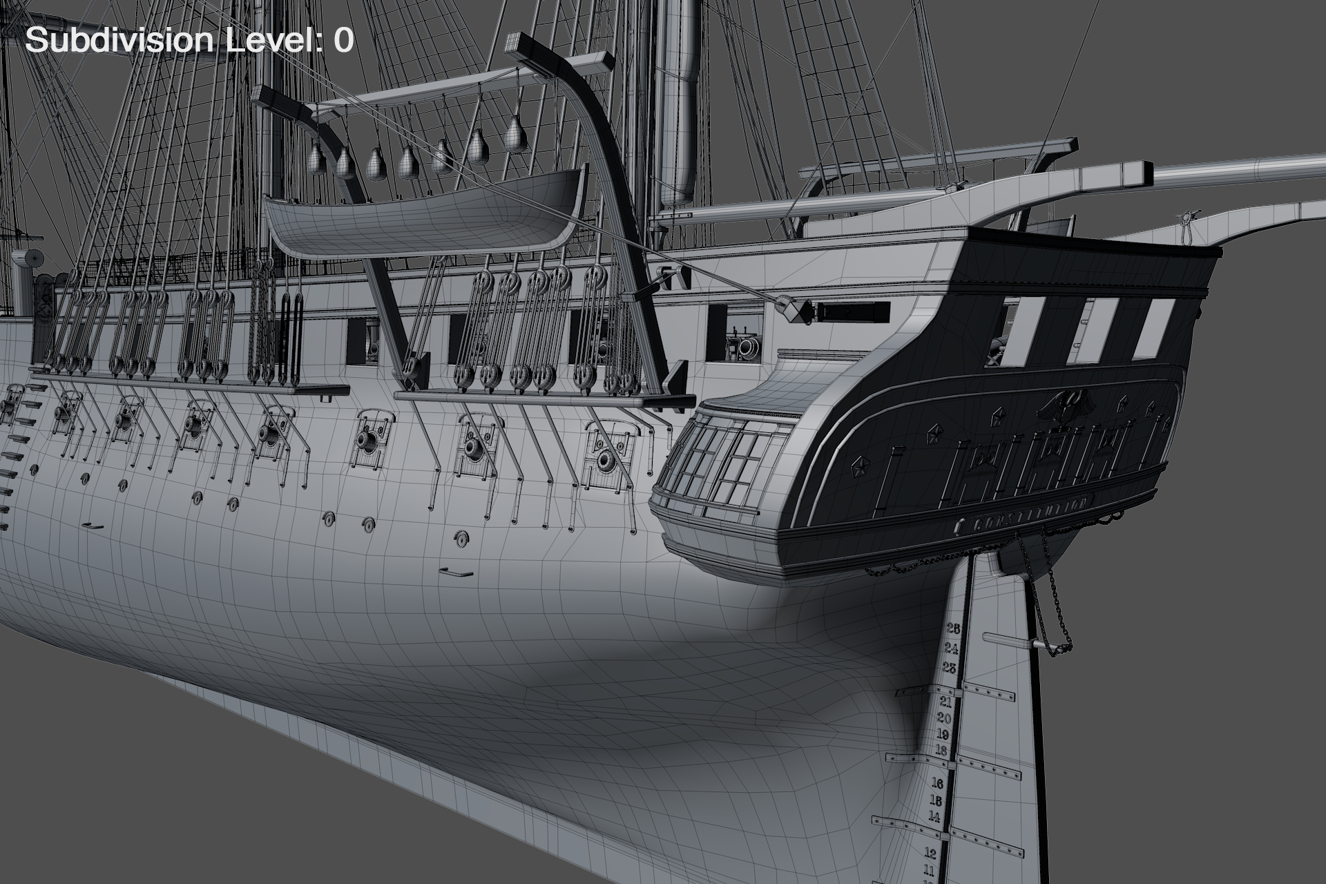 Uss constitution 3D model - TurboSquid 1207107