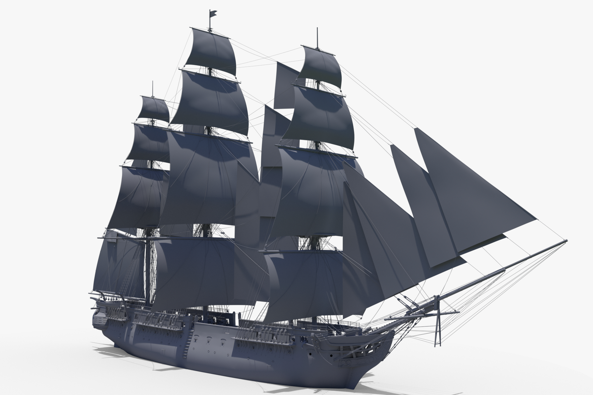 Uss constitution 3D model - TurboSquid 1207107