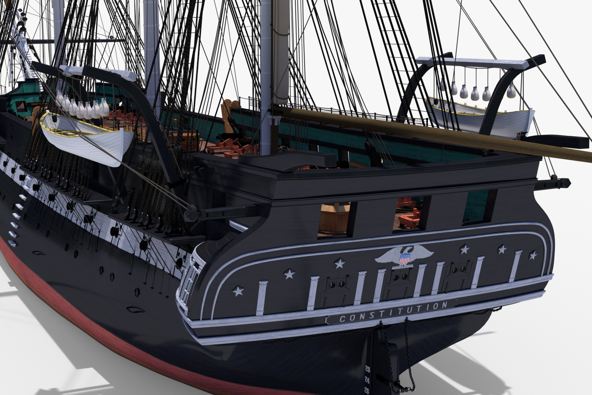 Uss constitution 3D model - TurboSquid 1207107