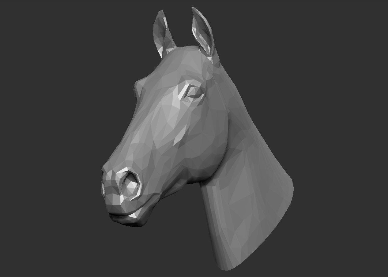 3D model horse head polygonal - TurboSquid 1207257