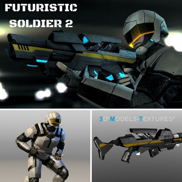 Futuristischer Soldat 2 3D-Modell - TurboSquid 1207470