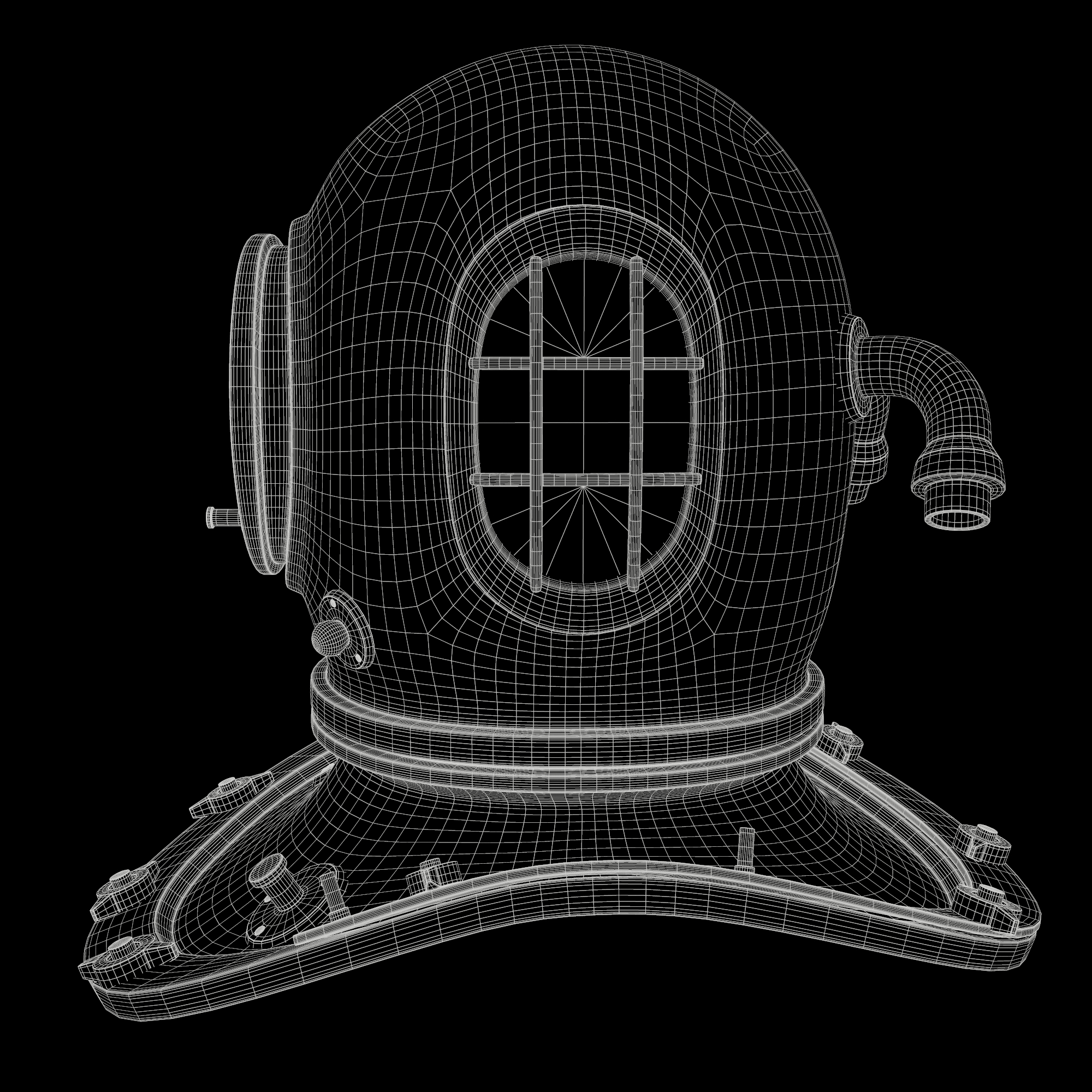 Antique diving helmet 3D model - TurboSquid 1207487