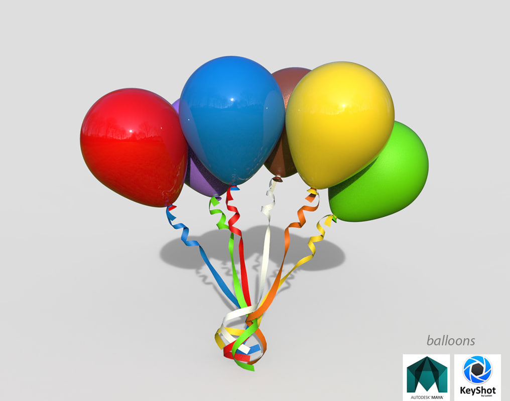 Balloons model - TurboSquid 1207534