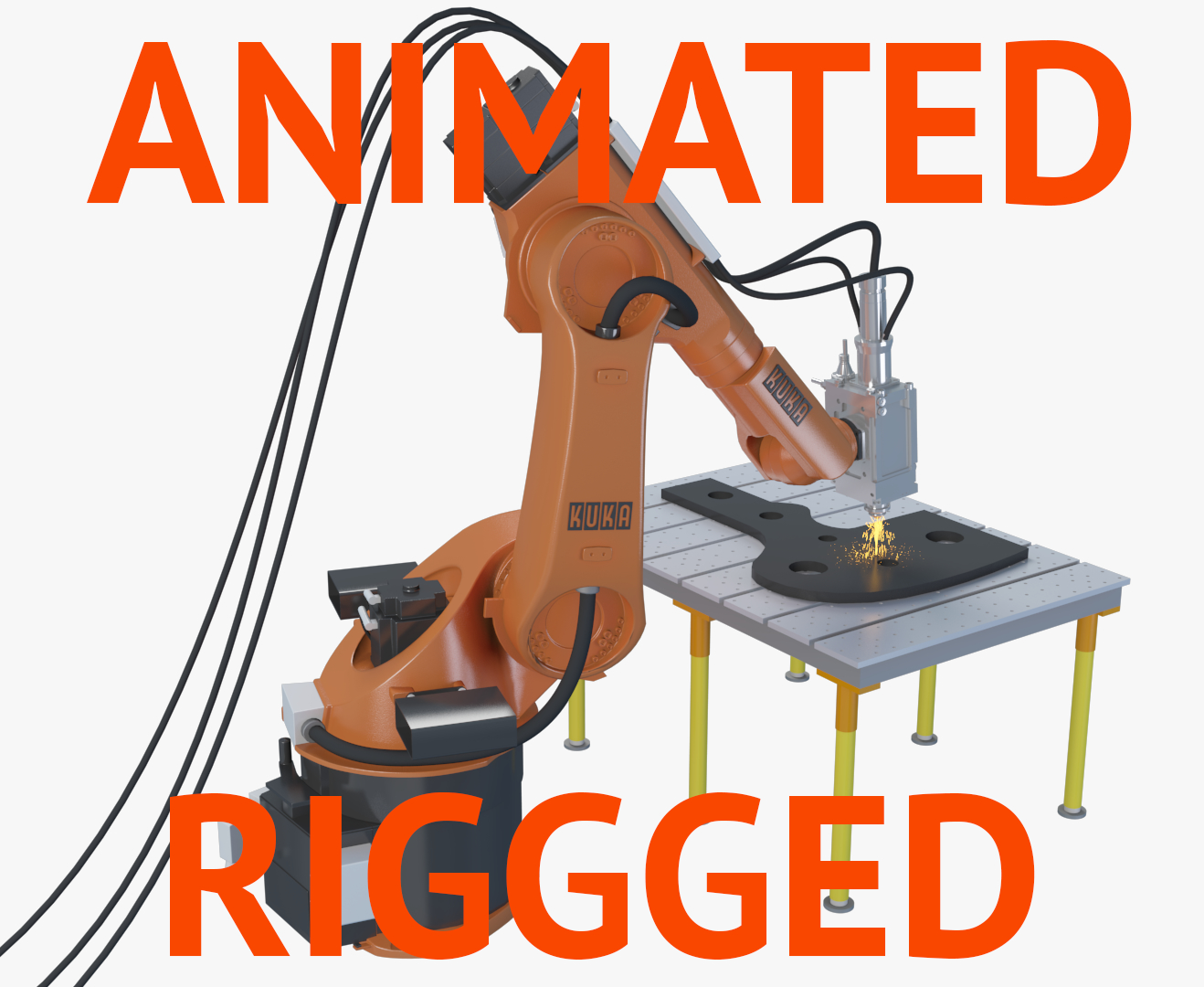 Kuka Robot Rigged 3d Model Turbosquid 1207703