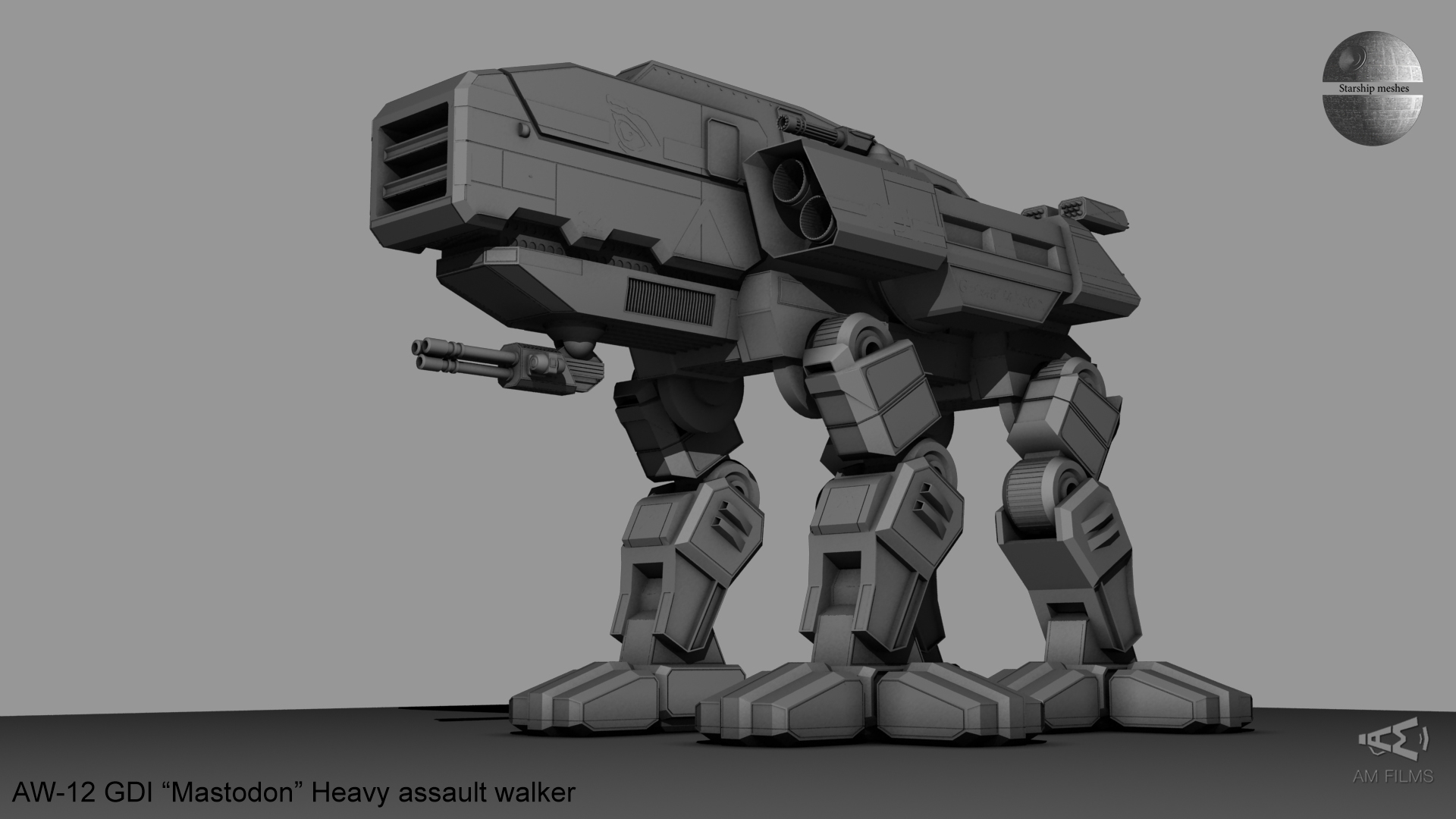 Aw-12 mastodon gdi walker 3D model - TurboSquid 1207912