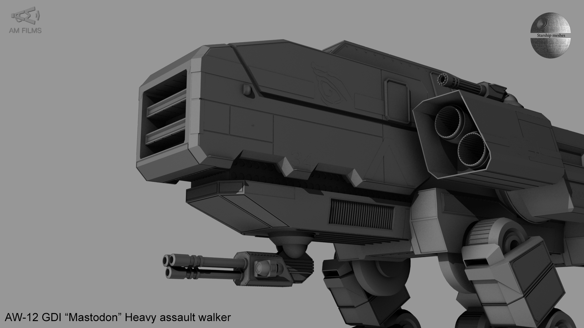 Aw-12 mastodon gdi walker 3D model - TurboSquid 1207912