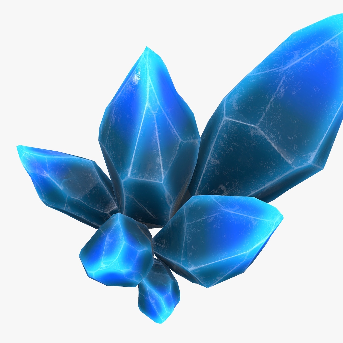 3D blue crystals model - TurboSquid 1208263