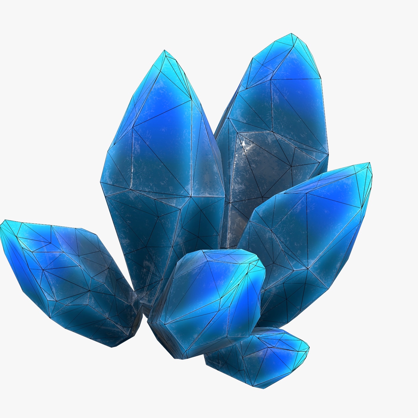 Blauer Kristall 3D-Modell - TurboSquid 1208263