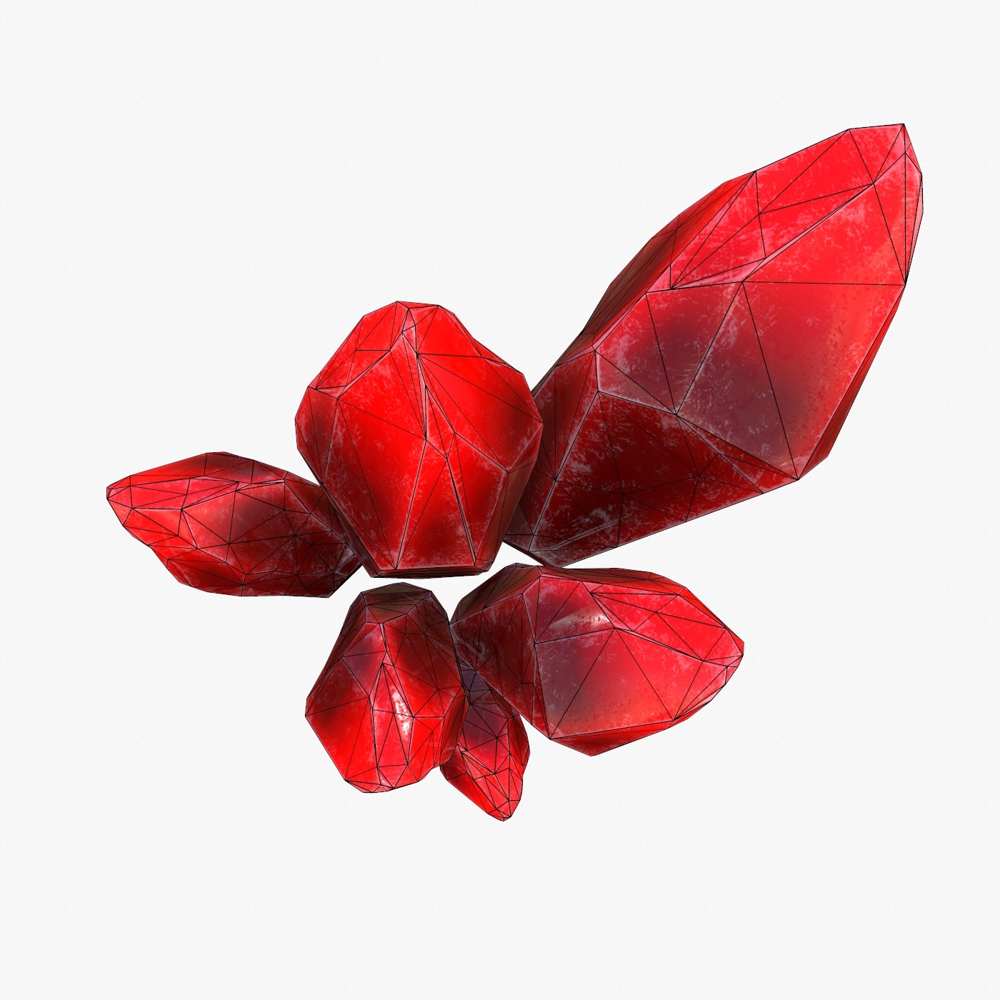 Red crystals 3D model - TurboSquid 1208294