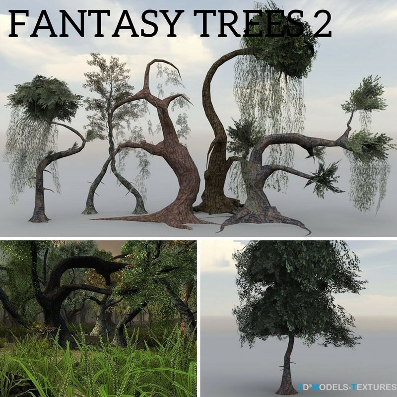 3D fantasy trees model - TurboSquid 1208471