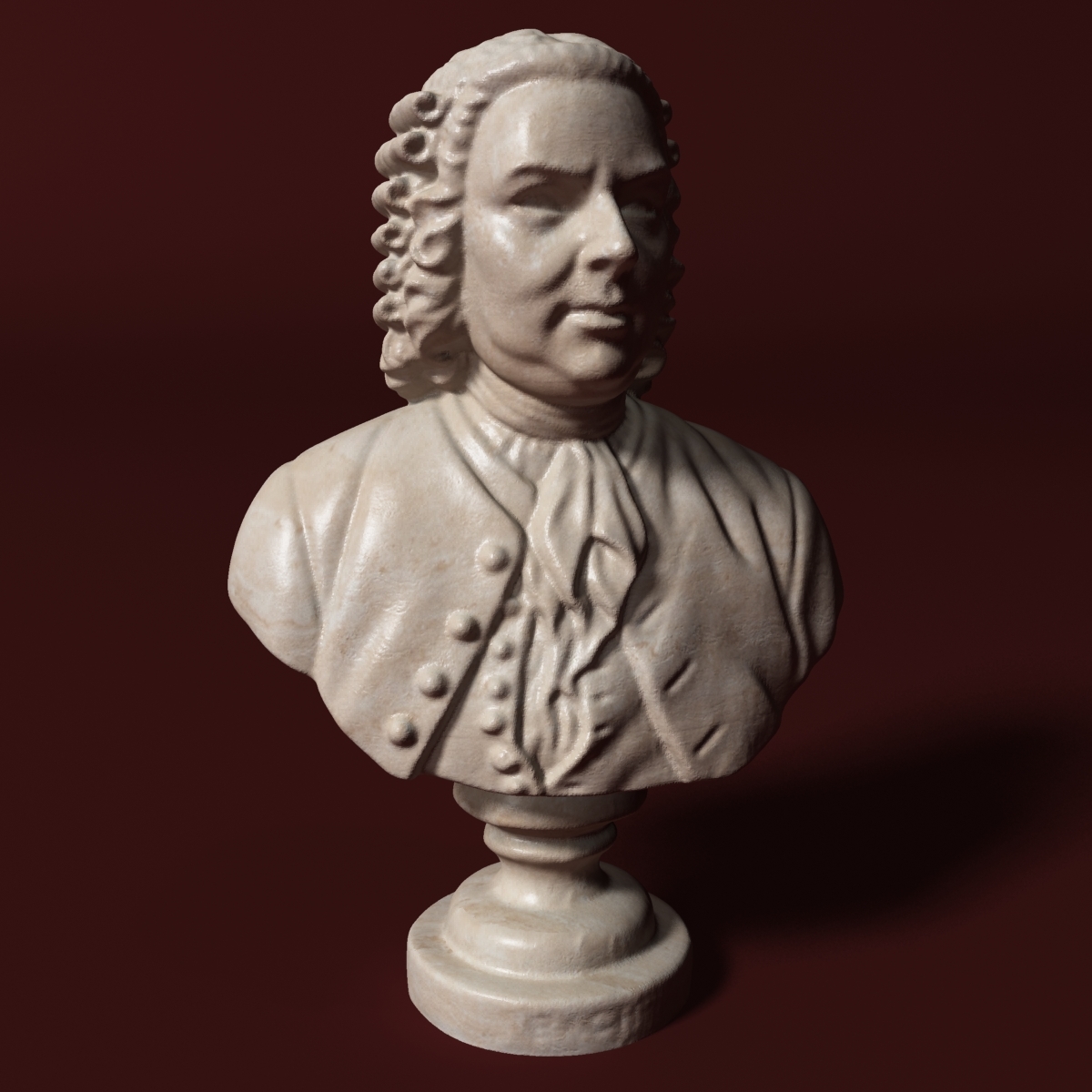 Bach Büste 3D-Modell - TurboSquid 1208541