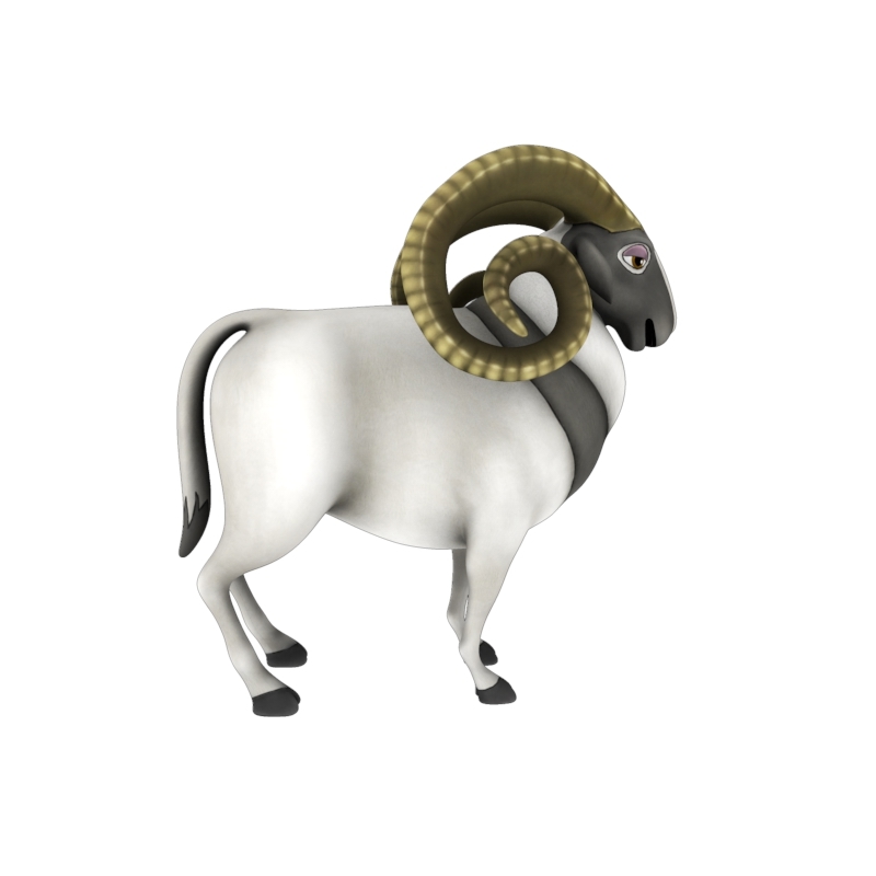 Cartoon ram 3D model - TurboSquid 1208635