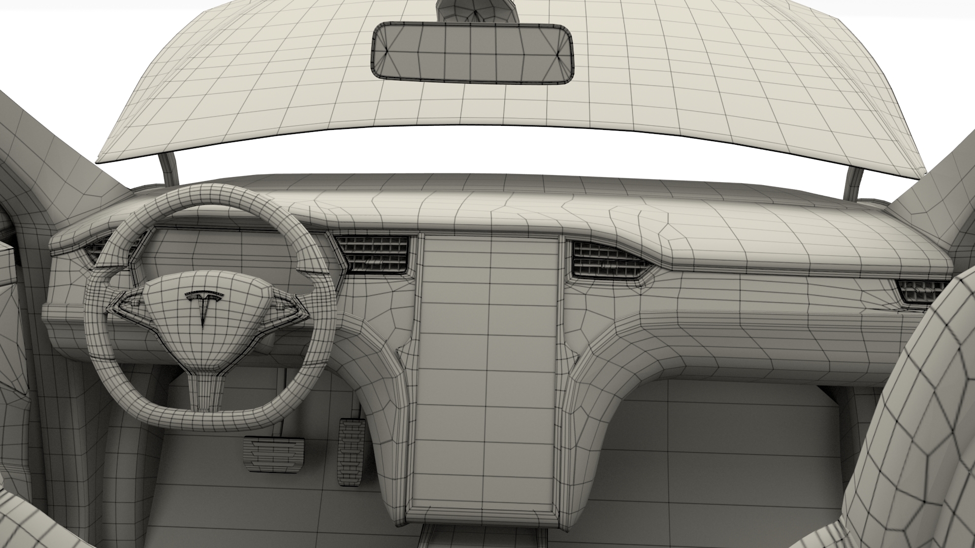 3D tesla x interior modeled model - TurboSquid 1209122