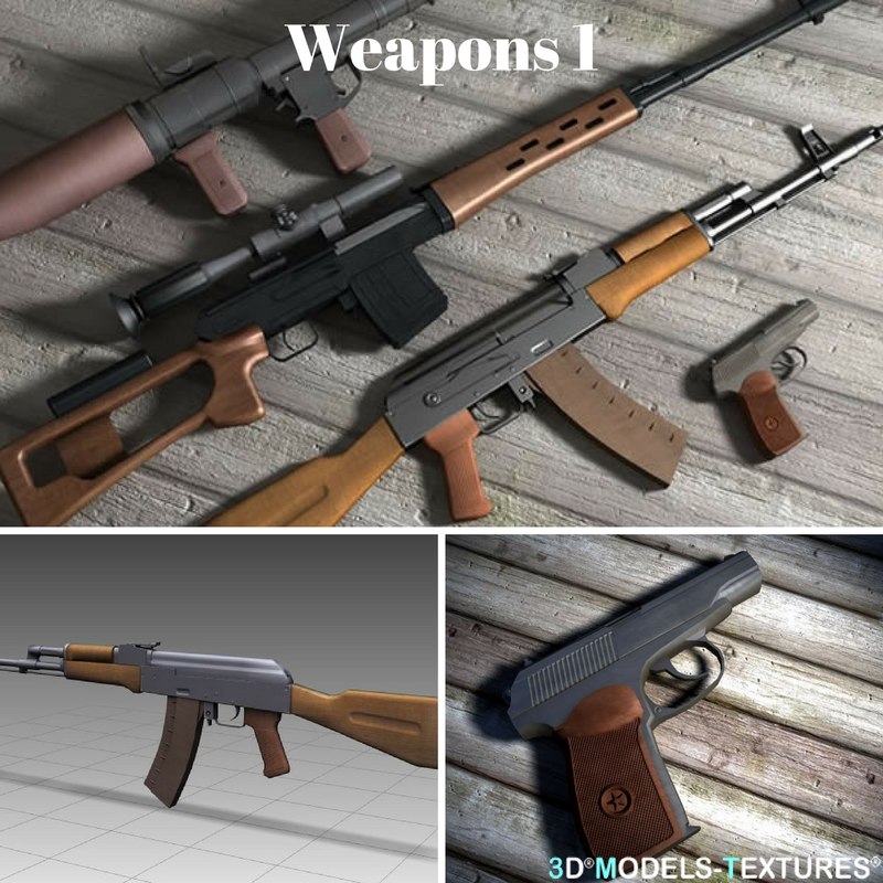 3D weapons 1 model - TurboSquid 1209142