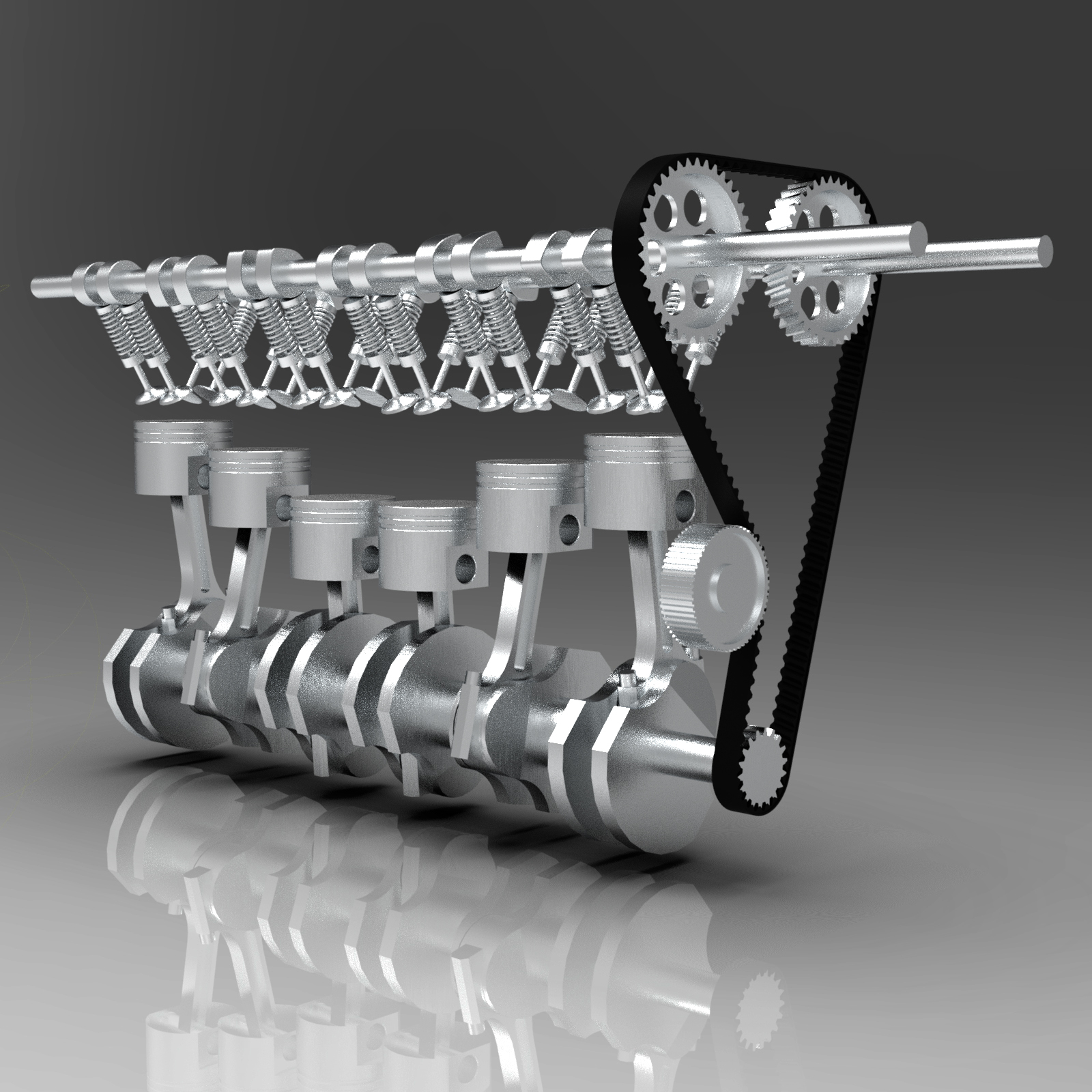 Dual overhead camshaft dohc 3D model - TurboSquid 1209404